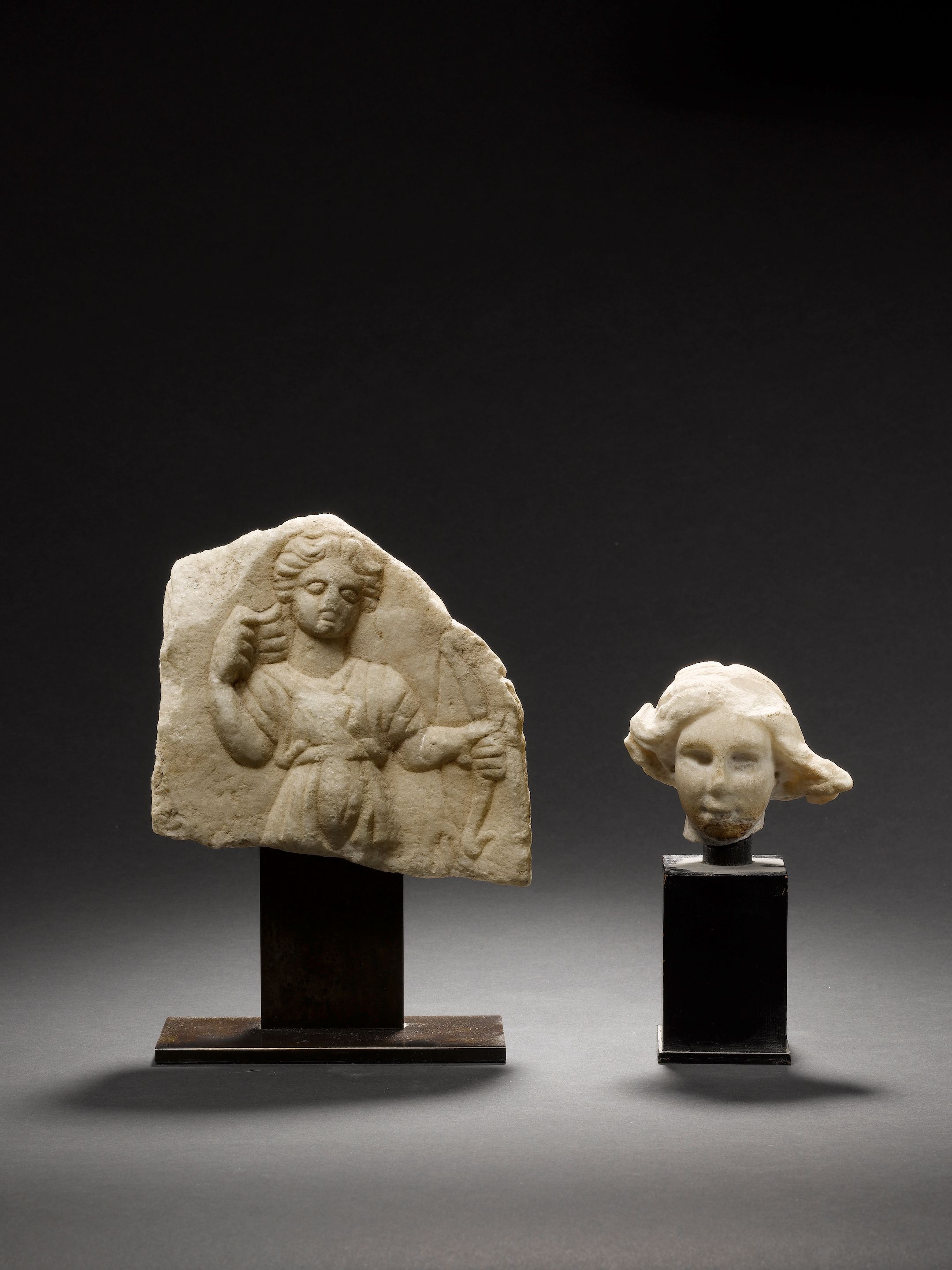 Bonhams : Two Roman marble fragments 2