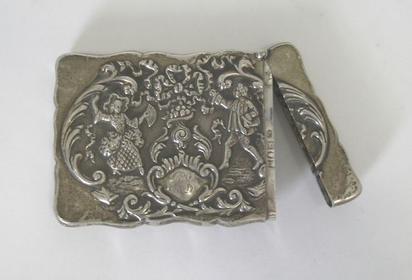 Bonhams : An Edwardian silver card case, by Samuel Jacob, London 1903,