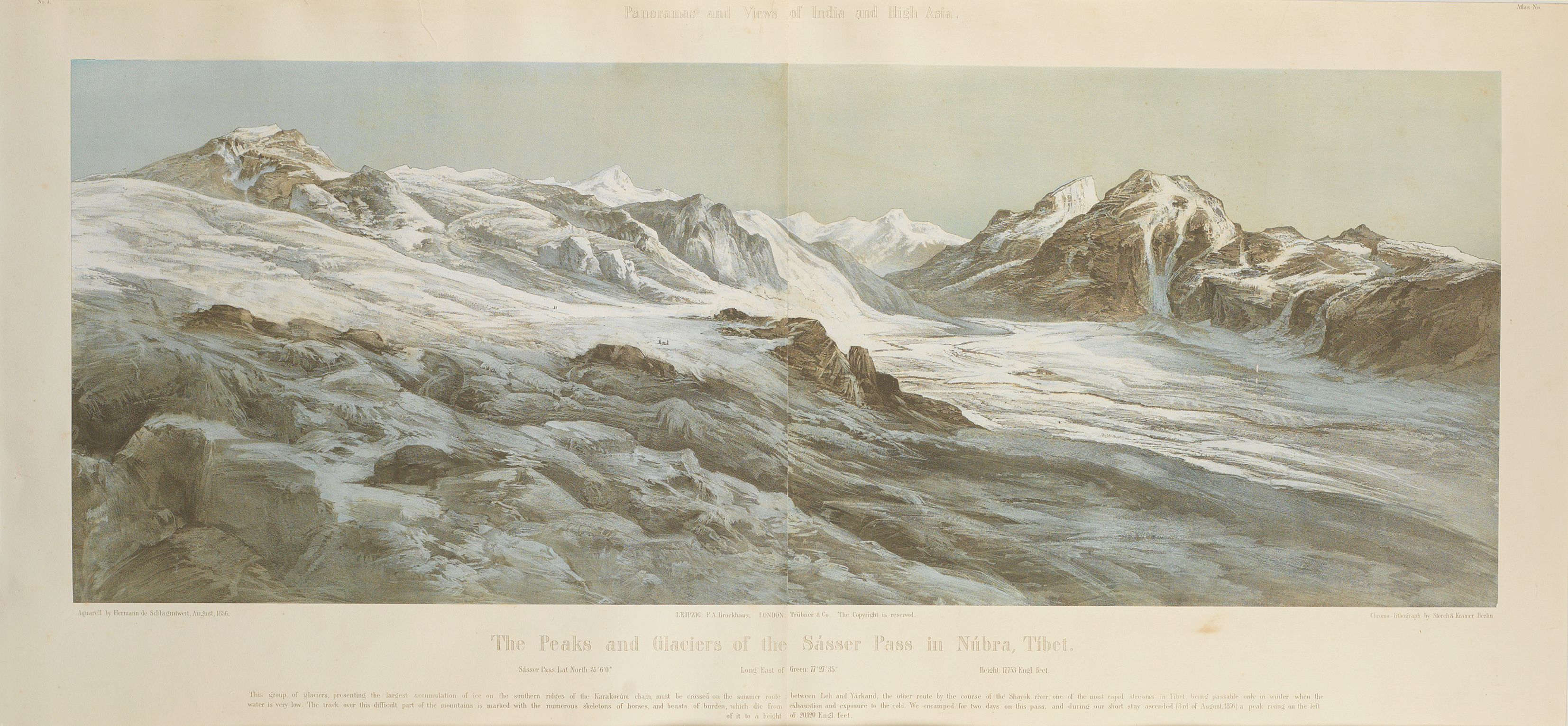 Bonhams : TIBET SCHLAGINTWEIT (HERMANN DE) The Peaks and Glaciers of ...