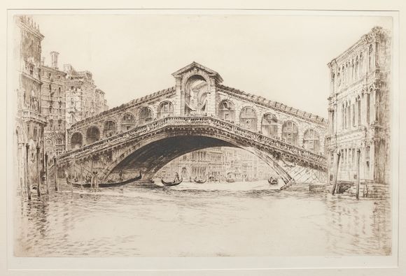 Bonhams : Frederick Arthur Farrell (Scottish, 1882-1935) Ponte Vecchio ...