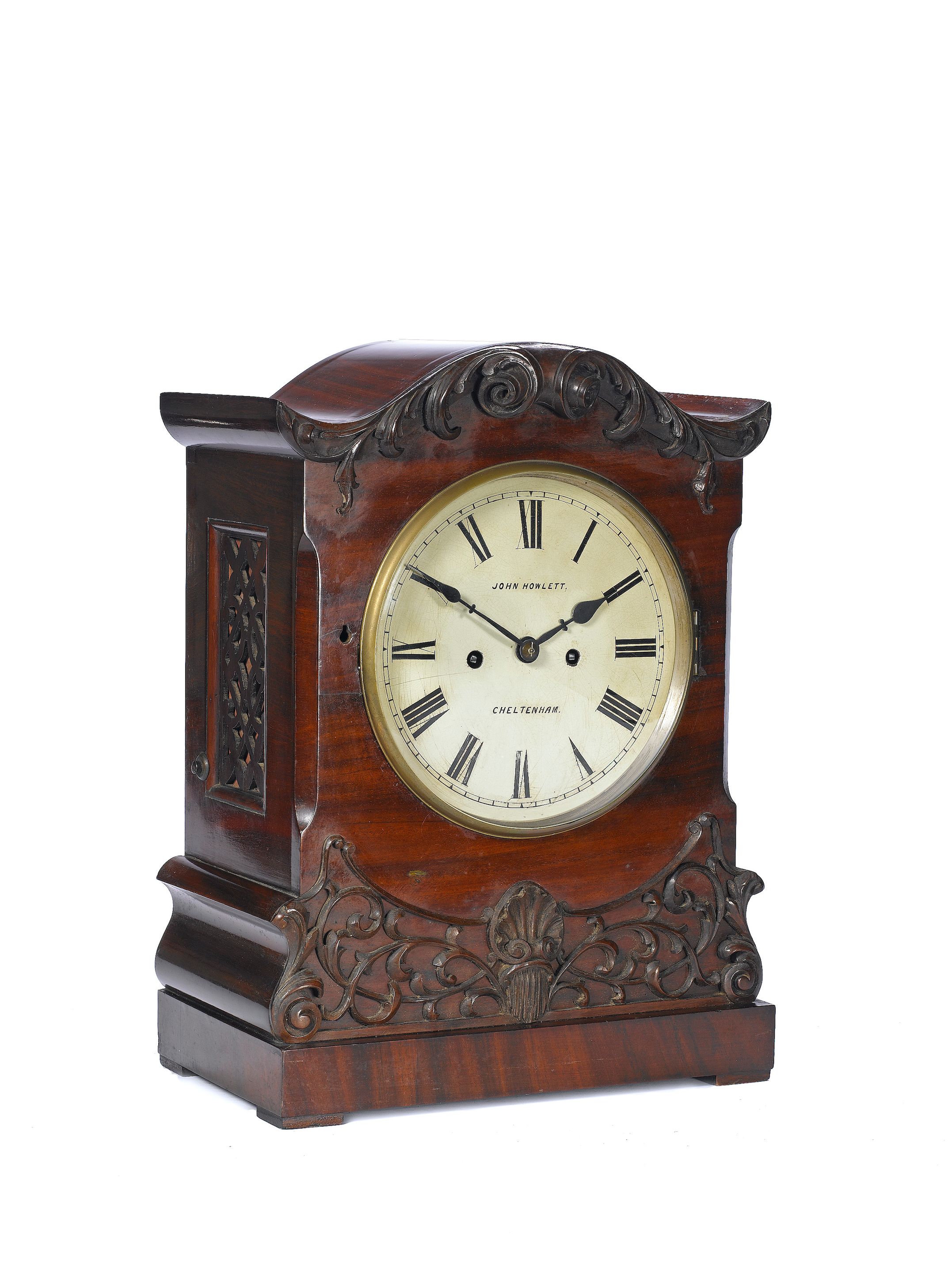 Bonhams : A mahogany bracket clock John Howlett, Cheltenham