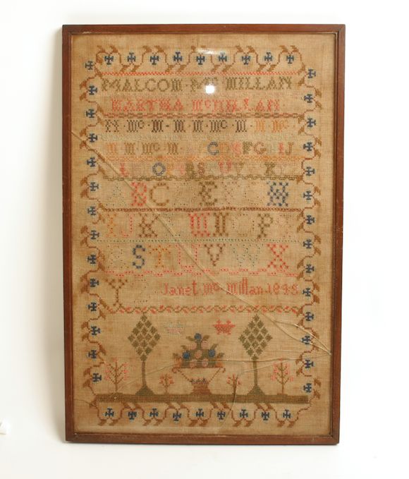Bonhams : A collection of three Victorian samplers