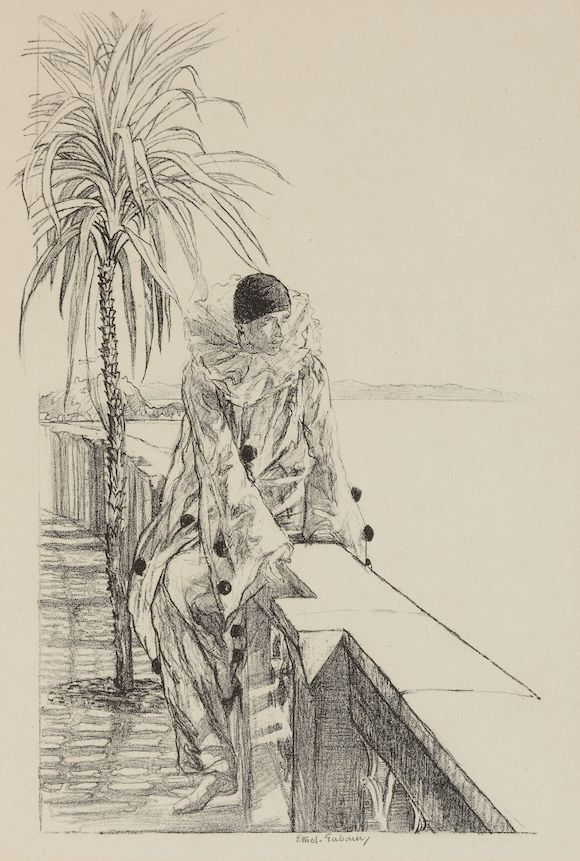 Bonhams : Ethel Gabain (French, 1883-1950) Pierrot
