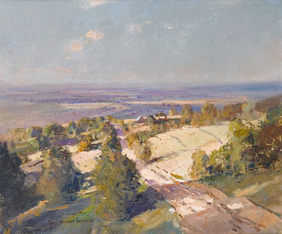 Bonhams : William Rubery Bennett (1893-1987) Afternoon landscape from ...