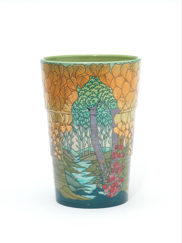 Bonhams : Sally Tuffin 'Tiffany Tree' a Trial Side-Step Vase ...