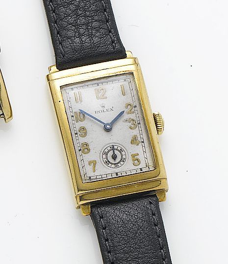 Bonhams : Rolex. A 9ct gold manual wind wristwatchReference 1936, Case ...