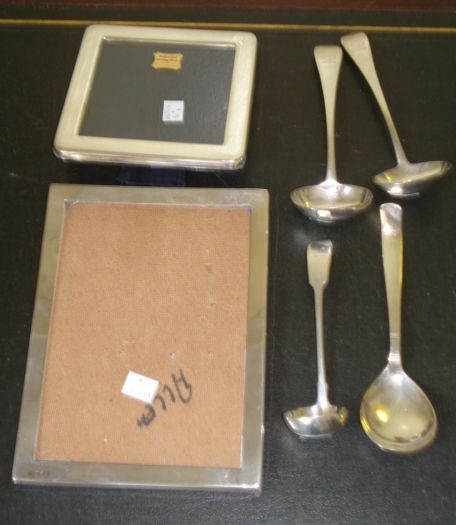 Bonhams : Two Irish silver old English pattern ladles, Dublin, 1833 and ...