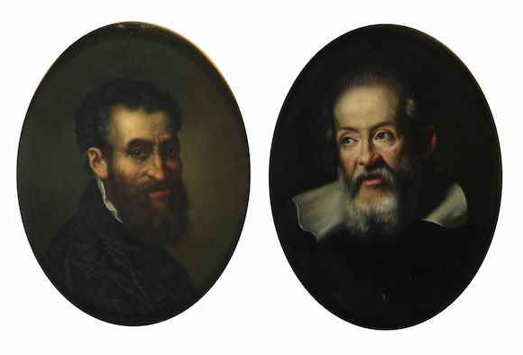 Bonhams : Manner of Justus Sustermans Portrait of Galileo Galilei 20.5 ...