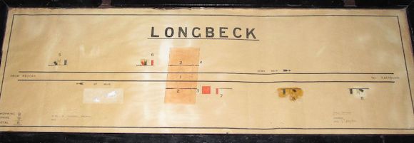 Bonhams : LNER framed signal box diagram for Longbeck