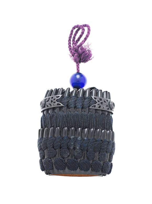 Bonhams : A kinchaku in the form of a kusazuri (thigh guard) By ...