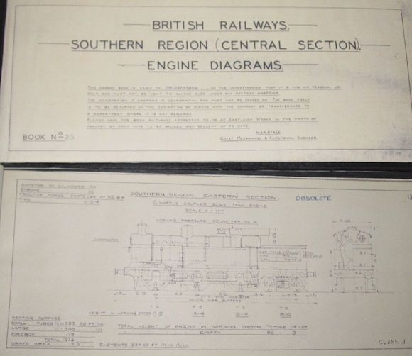 Bonhams : Two bound volumes of British Railways (Southern Region ...
