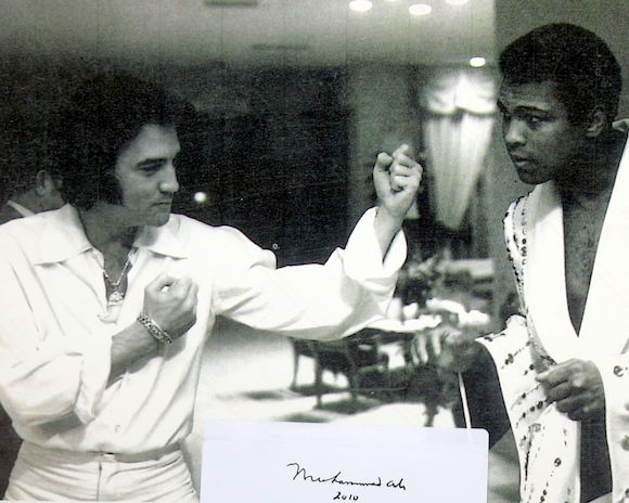 Bonhams : A hand signed Muhammad Ali/Elvis Presley picture