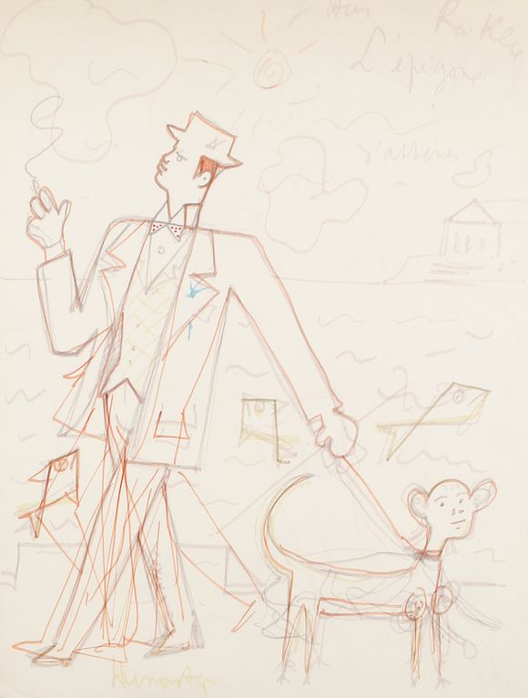 Bonhams : Jean Cocteau (French, 1889-1963) 'Herr RA Klee L'Epigone d ...