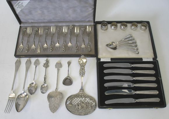 Bonhams : A quantity of Dutch silver flatware, (Qty)