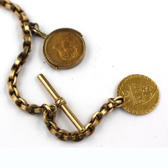 Bonhams : George III: A spade type guinea, 1793, drilled, suspended on ...