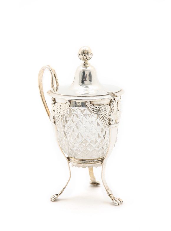 Bonhams : A 19th century Belgian silver mustard pot, stamped with ...