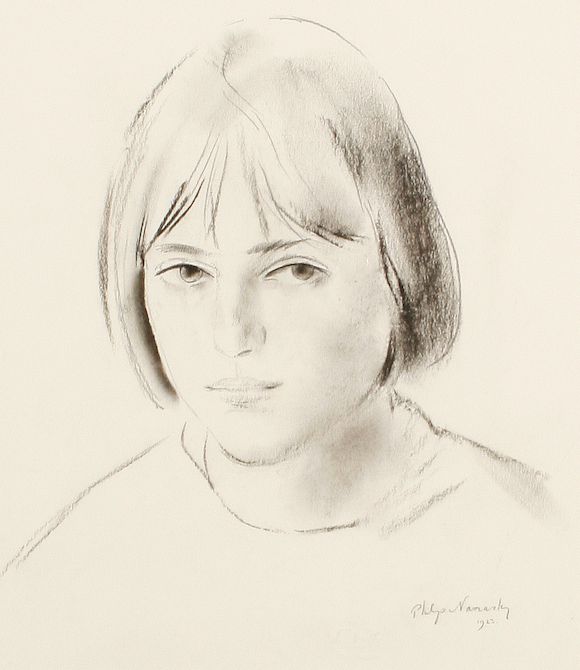 Bonhams : Philip Naviasky (British, 1894-1982) Portrait of a girl