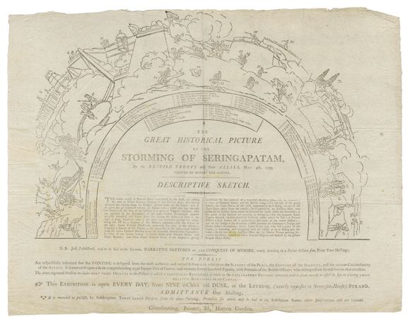 Bonhams : SERINGAPATAM, BROADSIDE The Great Historical Picture of the ...