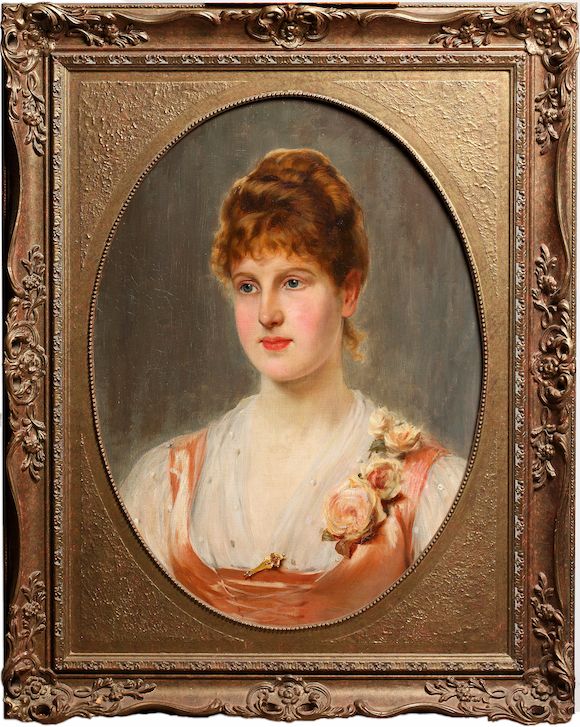 Bonhams : John Haynes Williams (British, 1836-1908) Portrait of a young ...