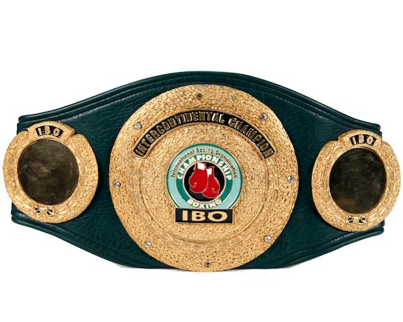 Bonhams : I.B.O. Intercontinental belt awarded to Wayne Rigby