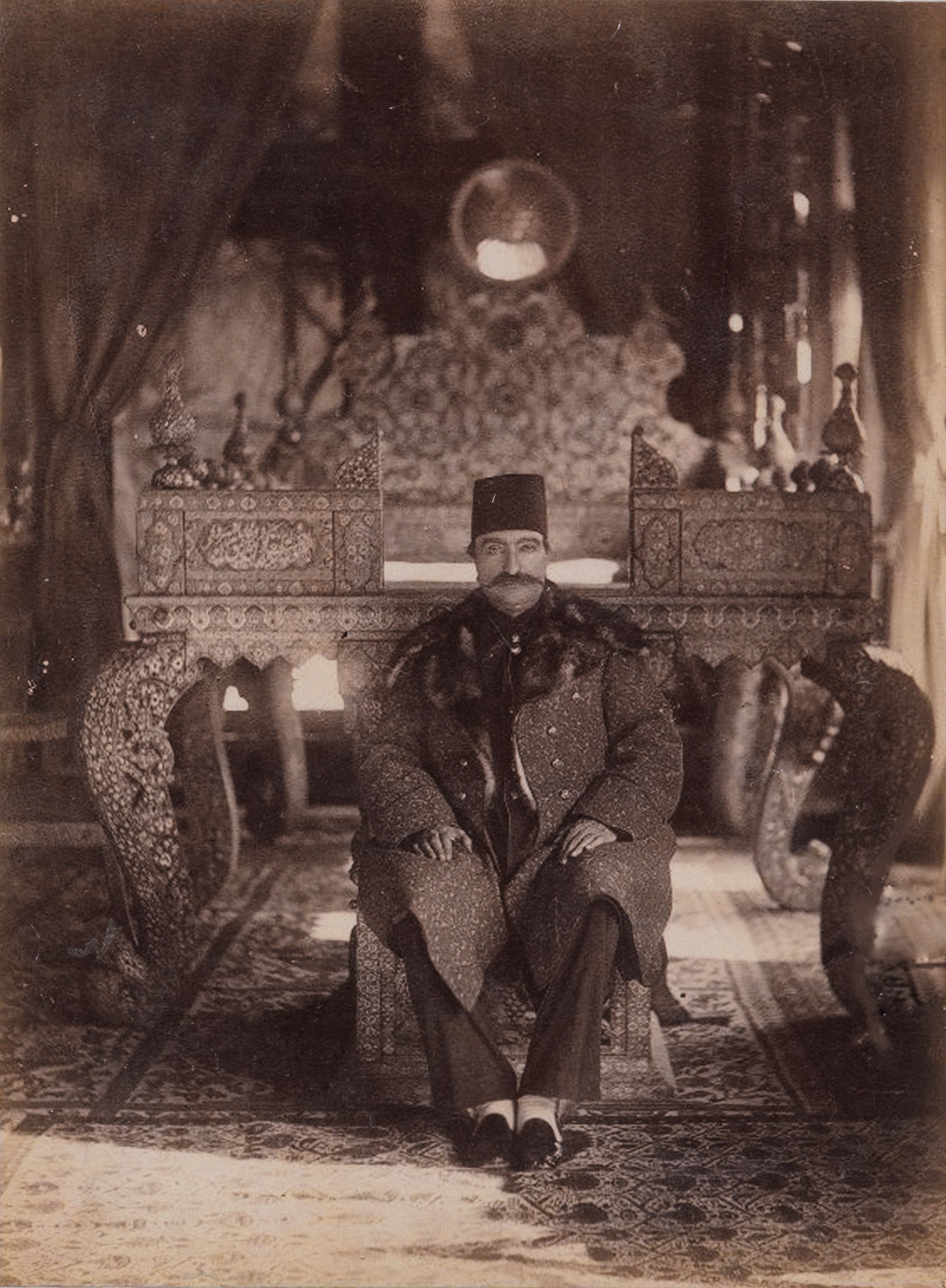 Bonhams : Four photographs of Nasr al-Din Shah Qajar (reg. 1848-96) and Muzaffar al-Din Qajar ...