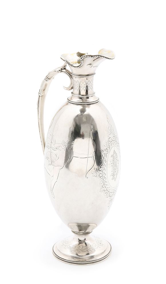Bonhams : A Victorian silver ewer, maker's mark overstriking another ...