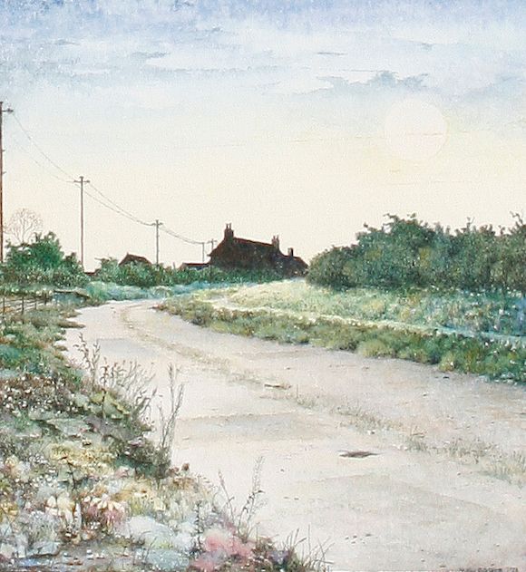 Bonhams : Robert C. Bates (British, born 1943) House on a deserted road