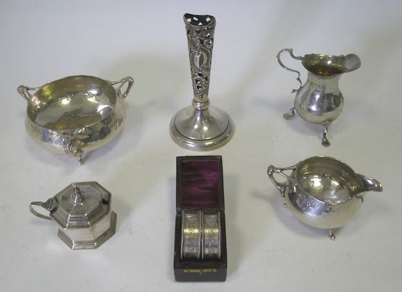 Bonhams : A silver cream jug and sugar bowl, by Charles Edwards, London ...