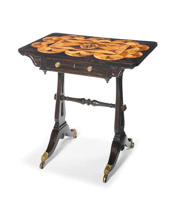 Bonhams : A Regency calamander, simulated calamander and specimen wood ...