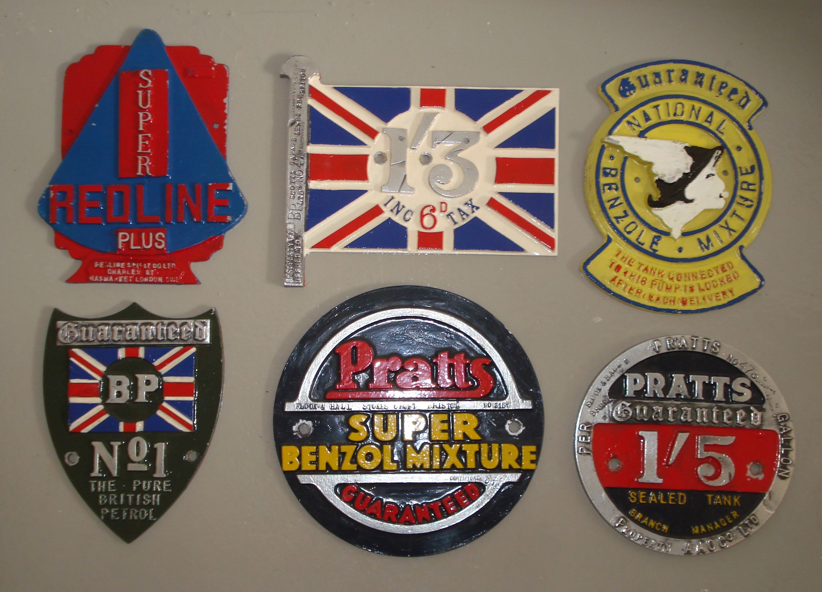Bonhams Cars : Six petrol pump flags,
