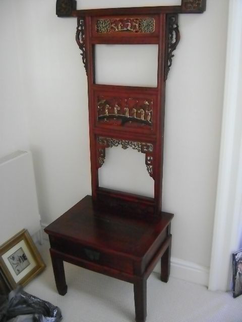 Bonhams : A Chinese red lacquer robe stand