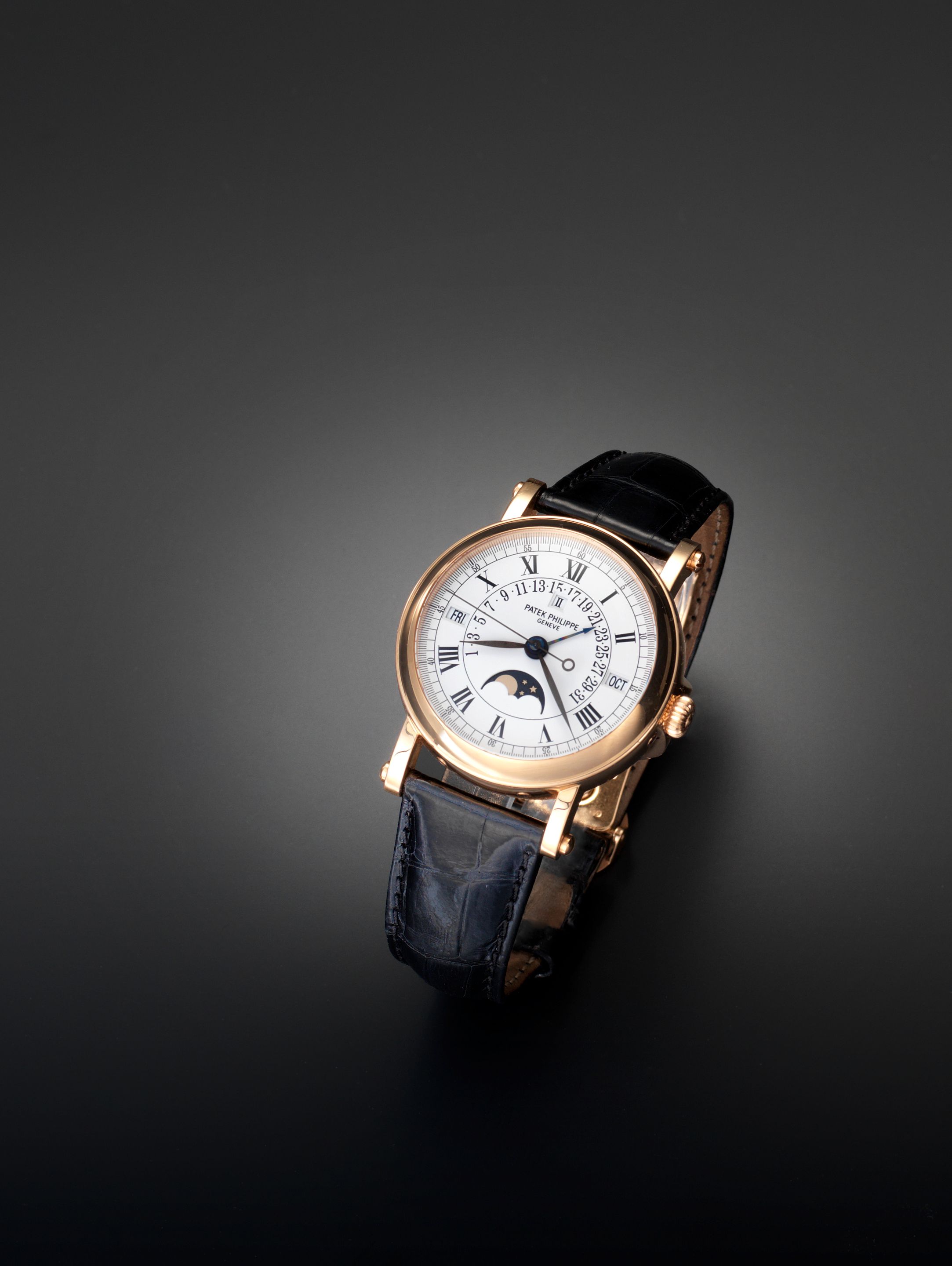 Bonhams : Patek Philippe. A fine and rare 18ct rose gold perpetual ...
