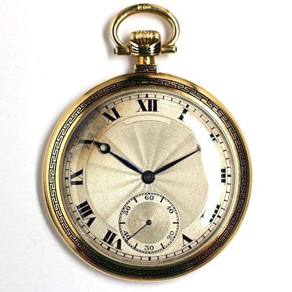 Bonhams : A slim 18ct gold pocket watch