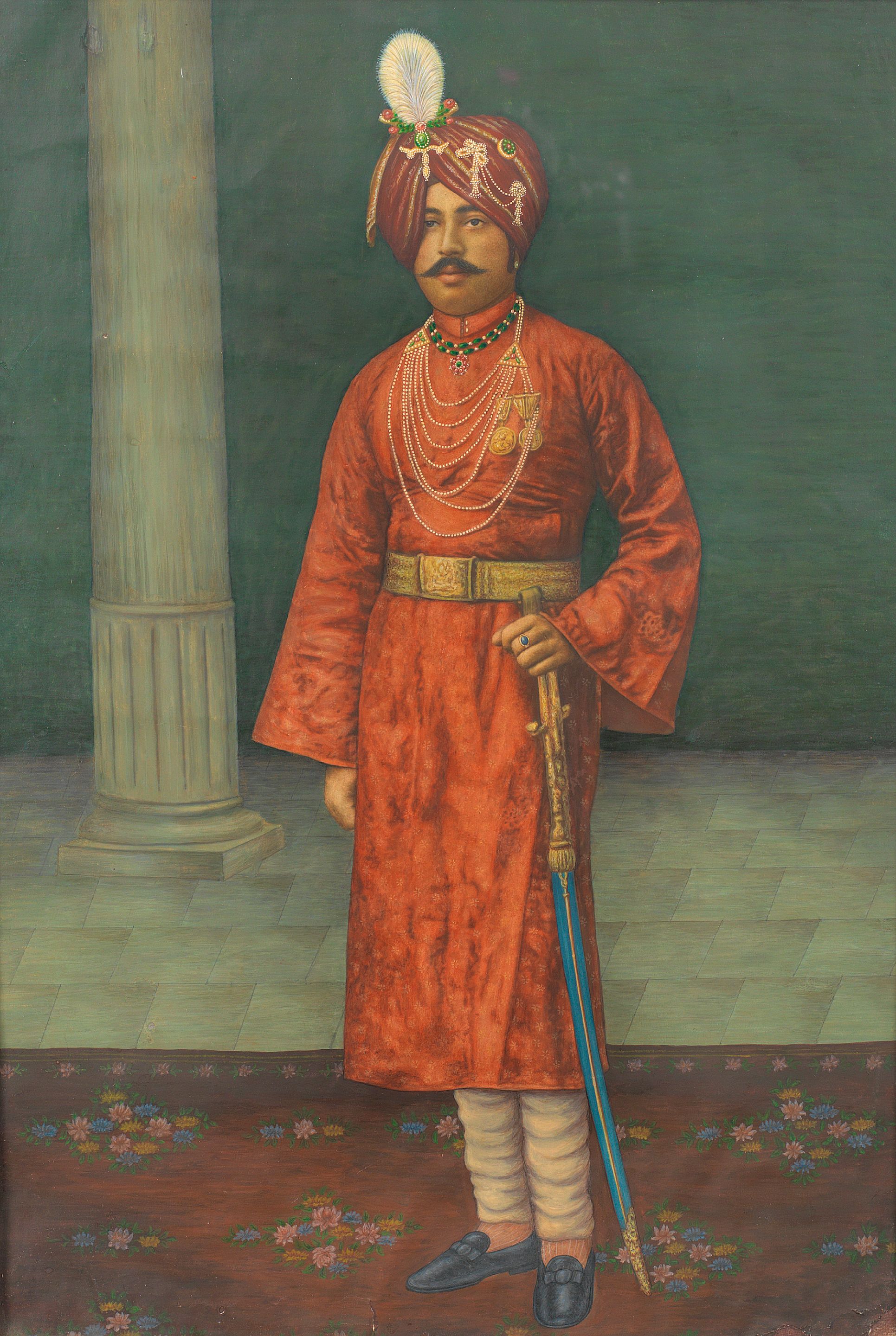 Bonhams : BARIA A hand-coloured and overpainted photograph of the ...