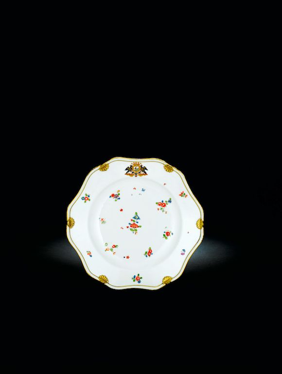 Bonhams : A Meissen plate from the Podewils service circa 1741-42