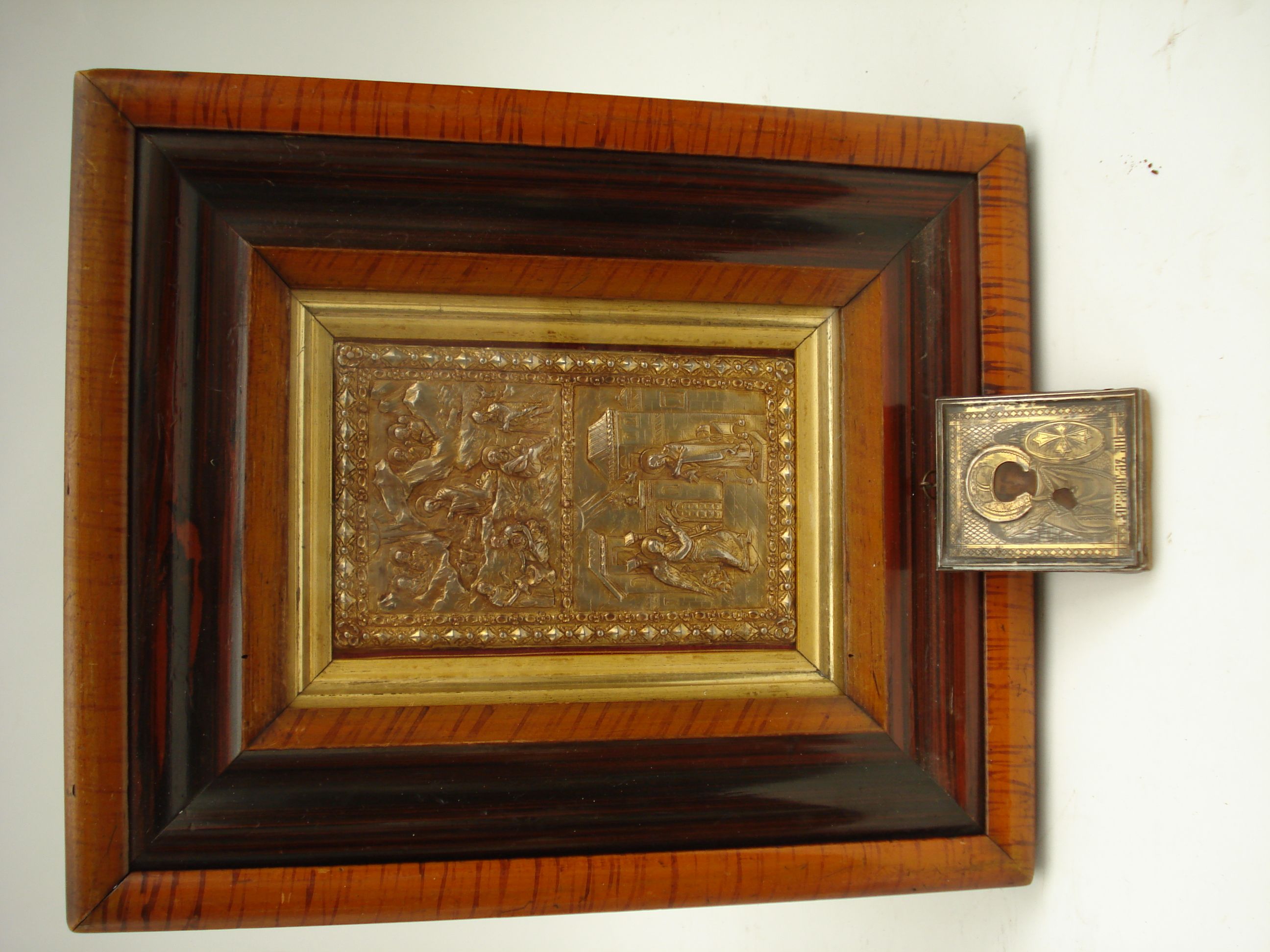 Bonhams : A 19th century relief cast gilt metal religious panel