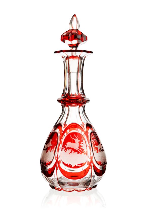 Bonhams : A collection of Bohemian ruby flashed glass Late 19th century