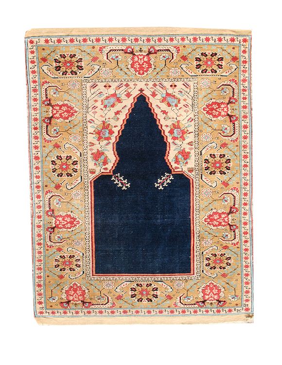 Bonhams : A Transylvanian design prayer rug West Anatolia, 6 ft 4 in x ...