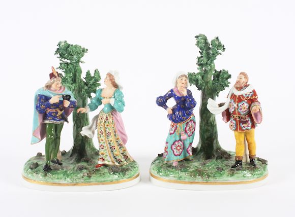 Bonhams : A pair of Samson figure groups Late 19th Century.