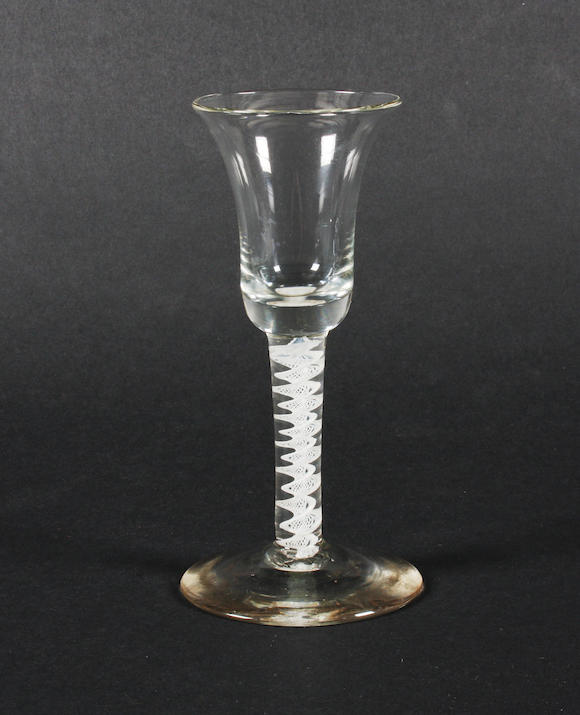 Bonhams An Opaque Twist Wine Glass Circa 1765