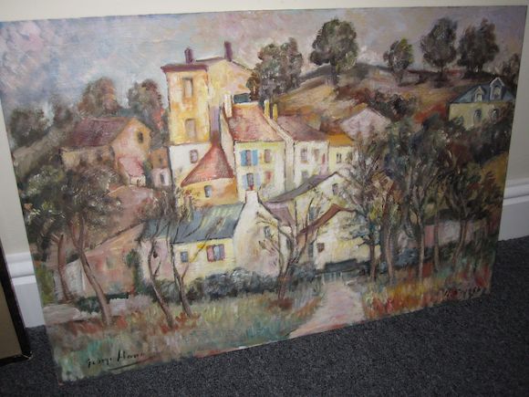 Bonhams : George Hann (British, 20th Century) The Olive Grove 76x50cm