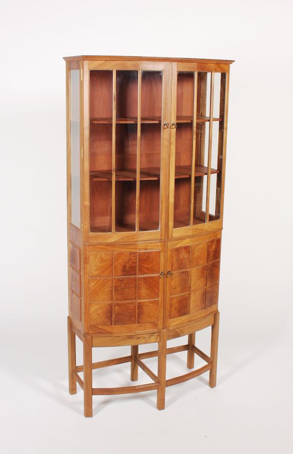 Bonhams : A fine Hugh Birkett figured walnut cabinet dated 1996