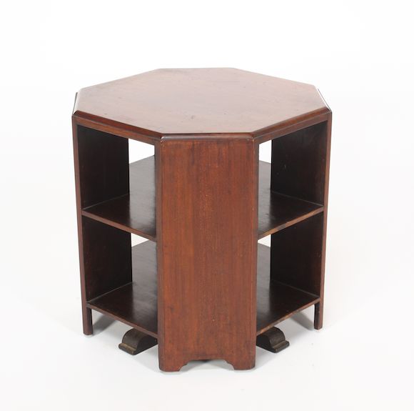 Bonhams : A mahogany octagonal revolving table/bookcase attributed to ...
