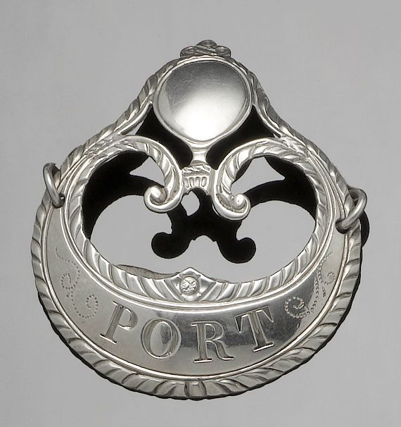 Bonhams : An 18th century silver PORT wine label, by Hester Bateman ...
