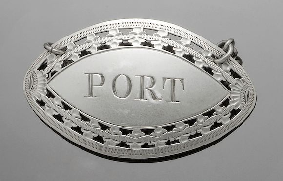 Bonhams : A George III Irish silver SHERRY wine label, by John Sherwin ...