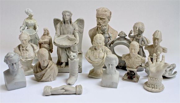 Bonhams : A French biscuit porcelain model of a winged classical female ...