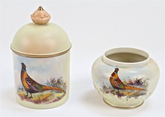 Bonhams : A Locke & Co, Worcester jar and cover and a vase