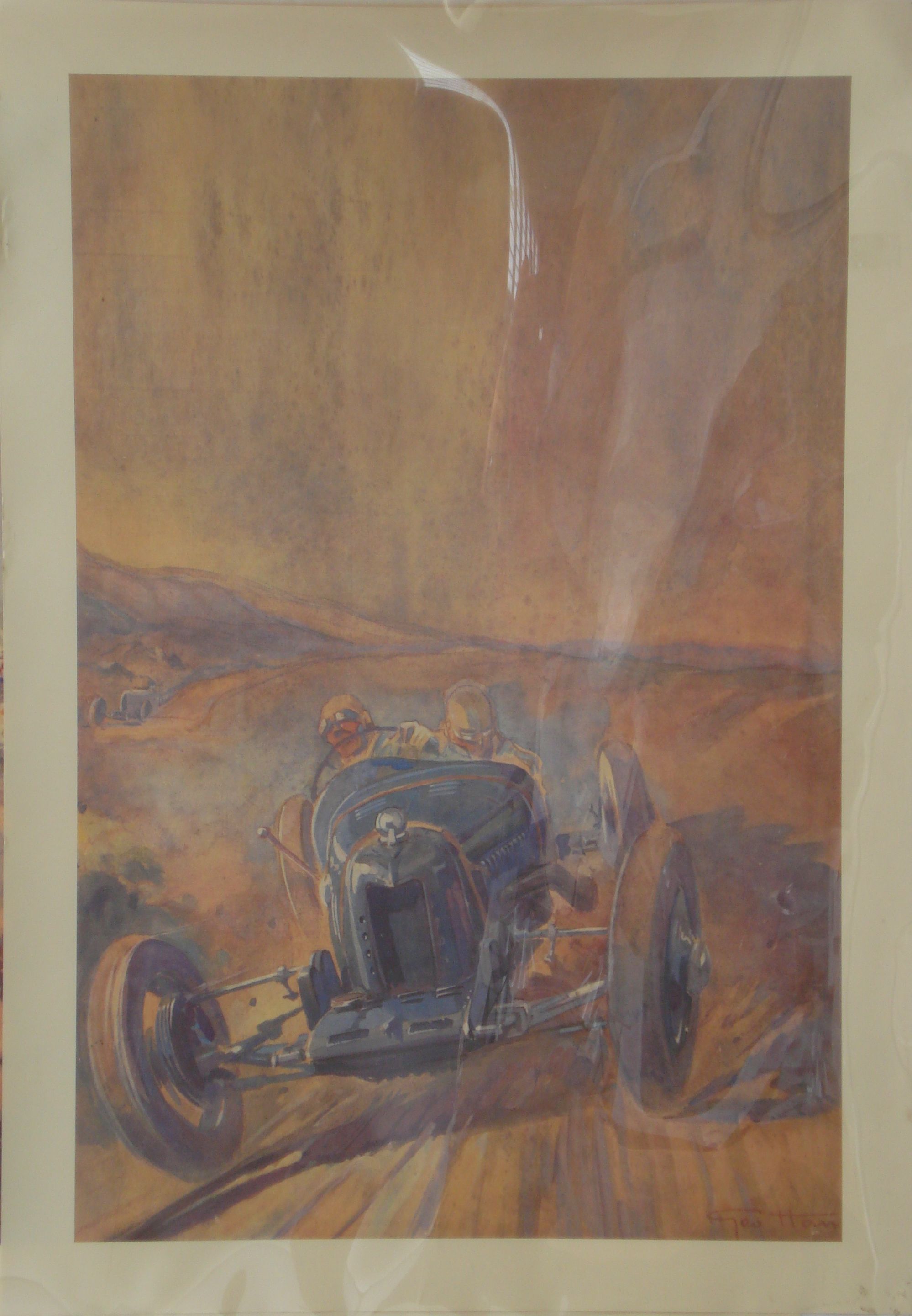 Bonhams Cars : Five reproduction motor-racing prints, after Geo Ham,