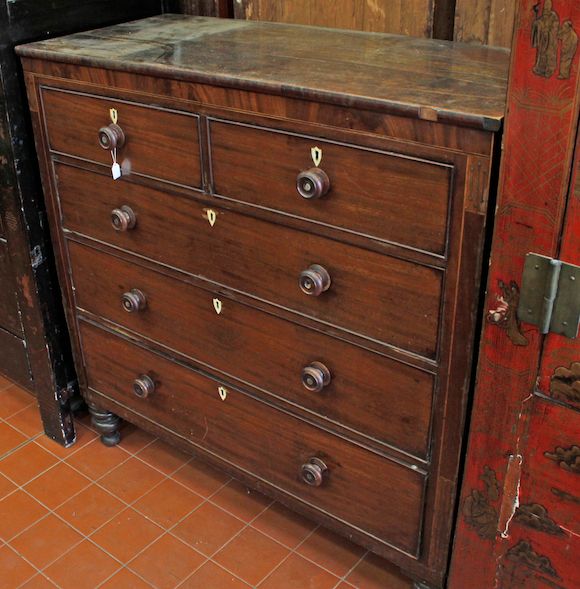 Bonhams : A mid-19th Century chest,of two short and three long ...