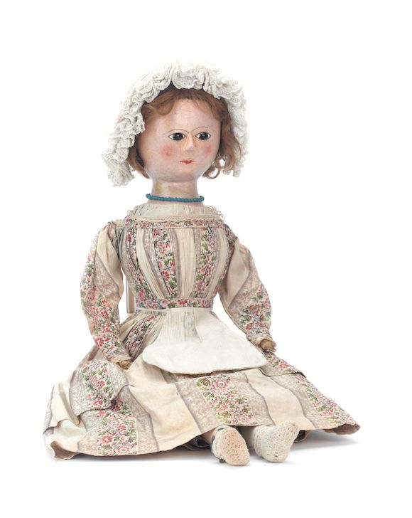 Bonhams : George III wooden doll, English circa 1770
